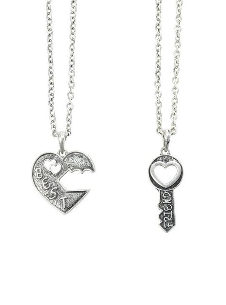 Heart & Key BFF Necklace Set | Hot Topic
