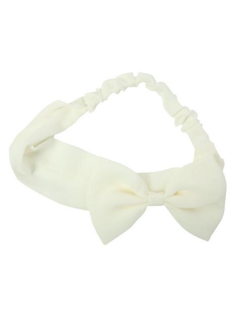 LOVEsick Ivory Bow Stretch Headband | Hot Topic