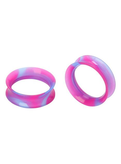 Purple Blue Marble Silicone Eyelet Plugs 2 Pack | Hot Topic
