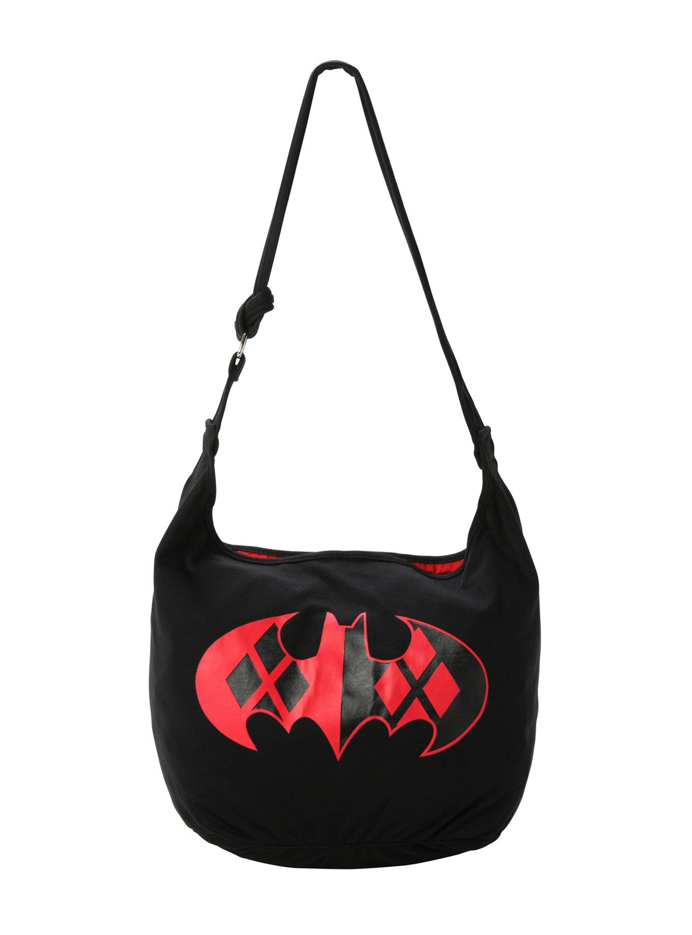 DC Comics Batman Harley Quinn Logo Hobo Bag | Hot Topic