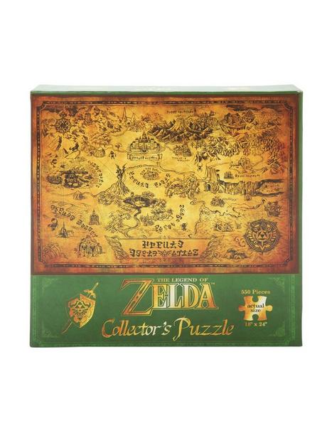 The Legend Of Zelda Hyrule Map 550 Piece Collector's Puzzle | Hot Topic