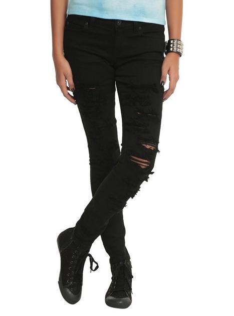 LOVEsick Black Ripped Skinny Jeans | Hot Topic