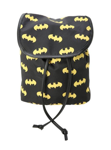 DC Comics Batman Logos Mini Slouch Backpack | Hot Topic