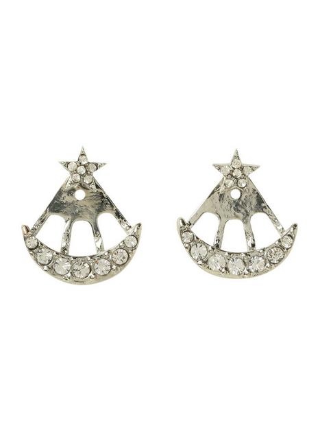 LOVEsick Bling Moon & Star Earrings | Hot Topic