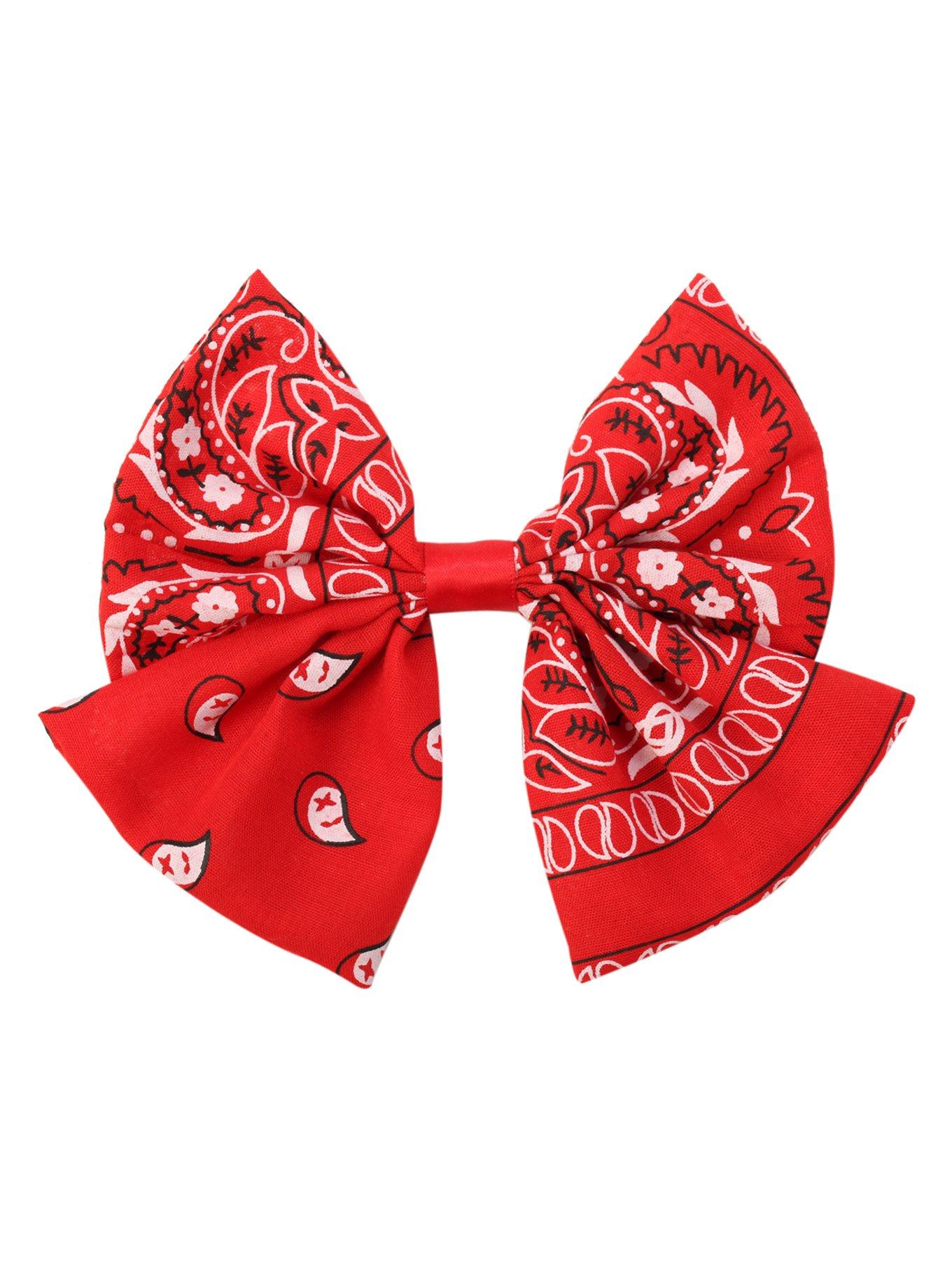LOVEsick Red Bandana Hair Bow | Hot Topic