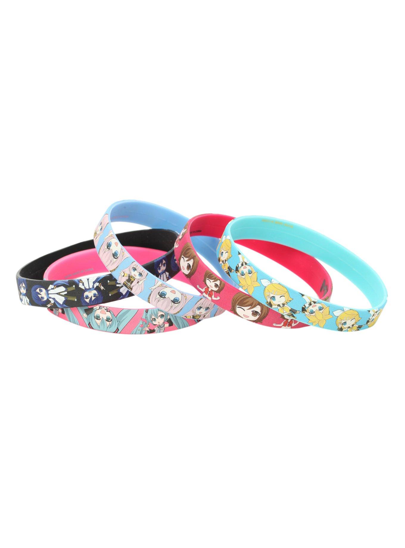 Hatsune Miku Rubber Bracelet 5 Pack | Hot Topic