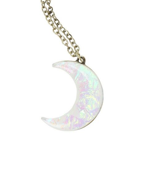 LOVEsick Opal Moon Necklace | Hot Topic