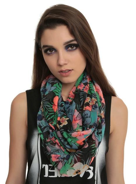 Disney Lilo & Stitch Hibiscus Infinity Scarf | Hot Topic
