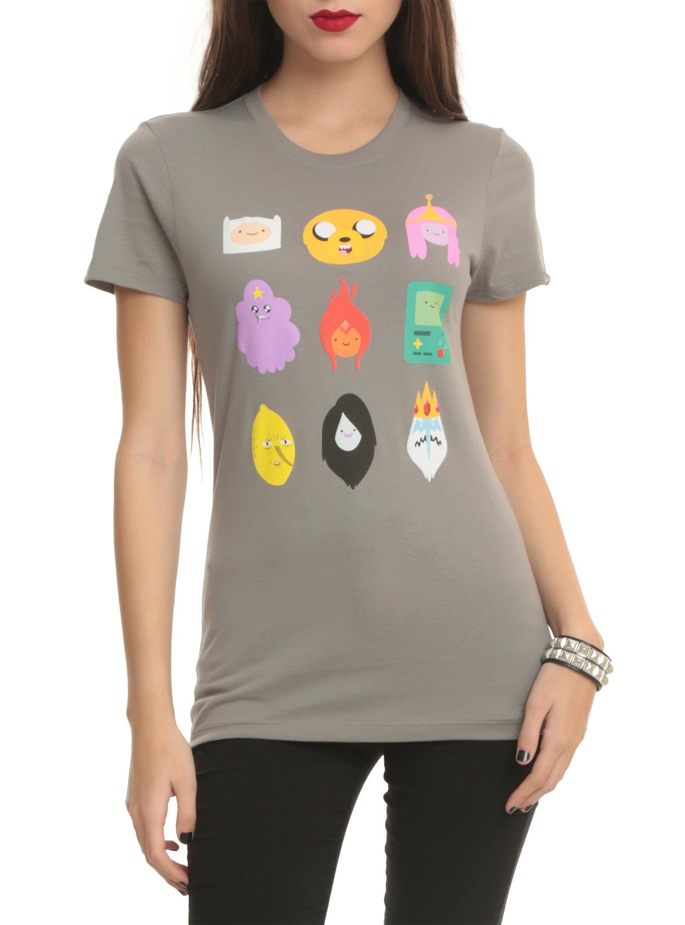 Adventure Time Heads Icons Girls T-Shirt | Hot Topic