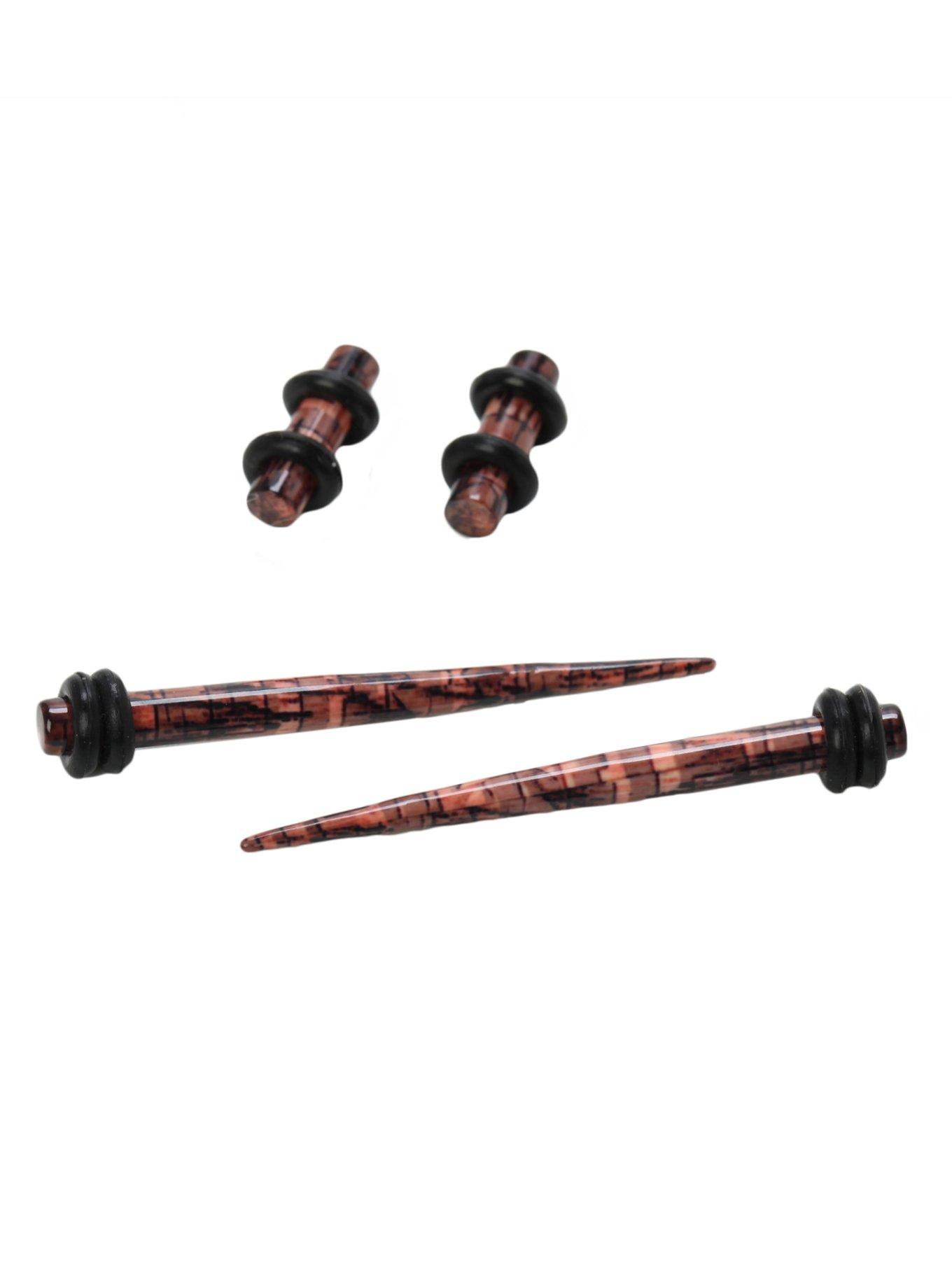 Navajo Wood Print Micro Taper And Plug 4 Pack | Hot Topic