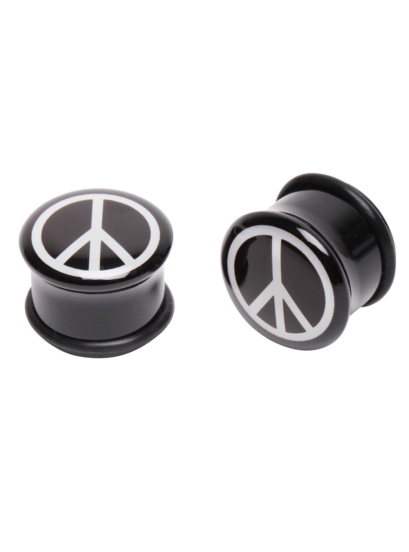 Acrylic Peace Sign Plug 2 Pack | Hot Topic