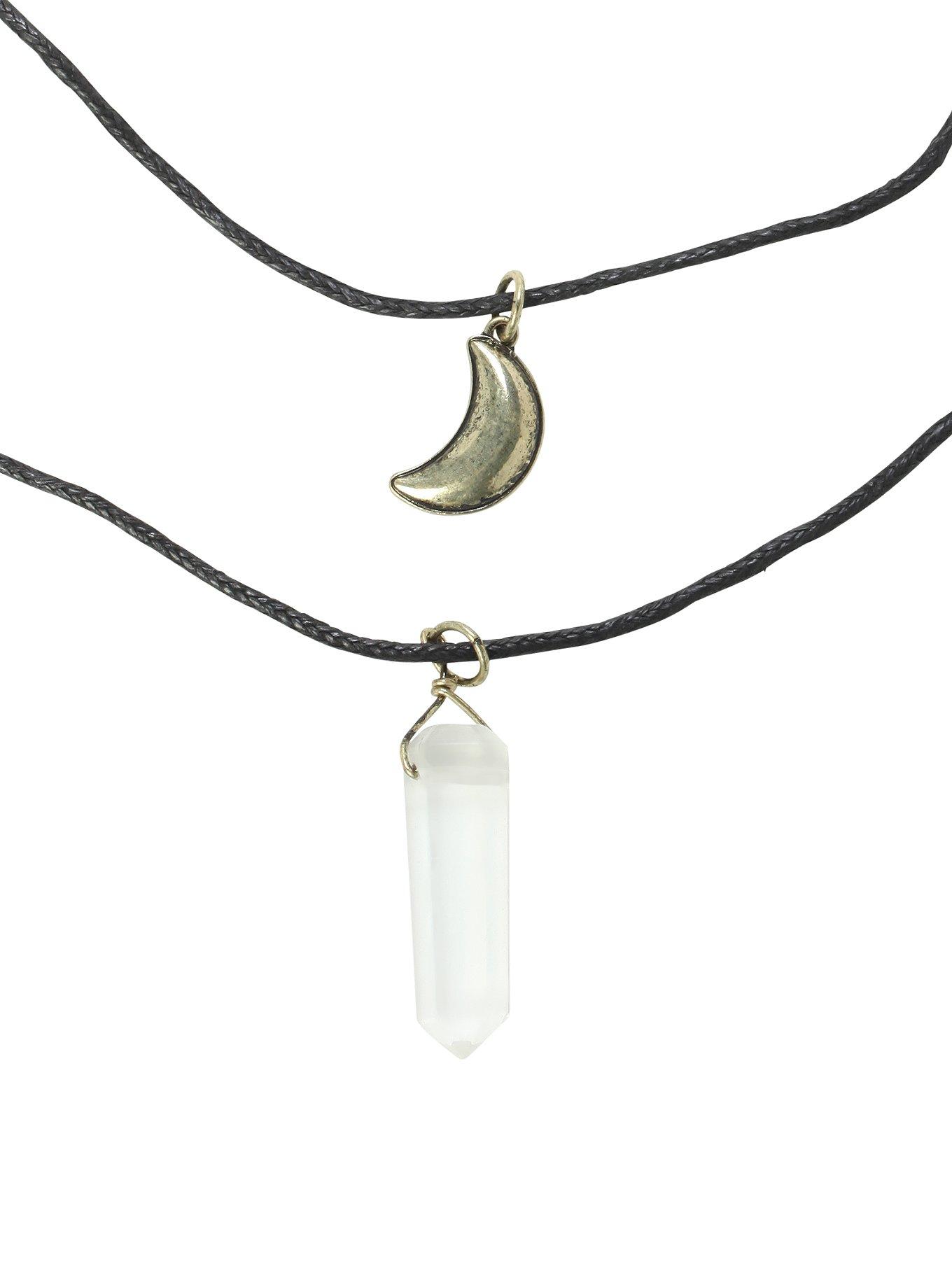 LOVEsick Moon Crystal Layer Necklace | Hot Topic