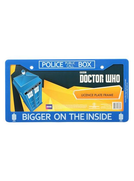 Doctor Who Bigger Inside License Plate Frame | Hot Topic