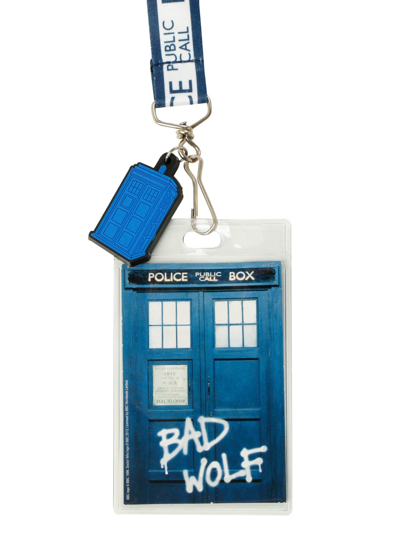 Doctor Who Bad Wolf TARDIS Lanyard | Hot Topic