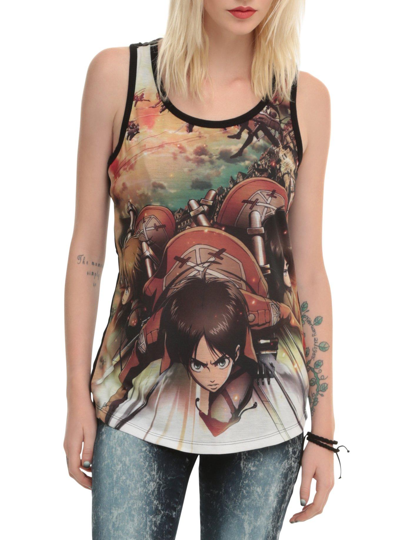 Attack On Titan Trio Attack Girls Tank Top | Hot Topic