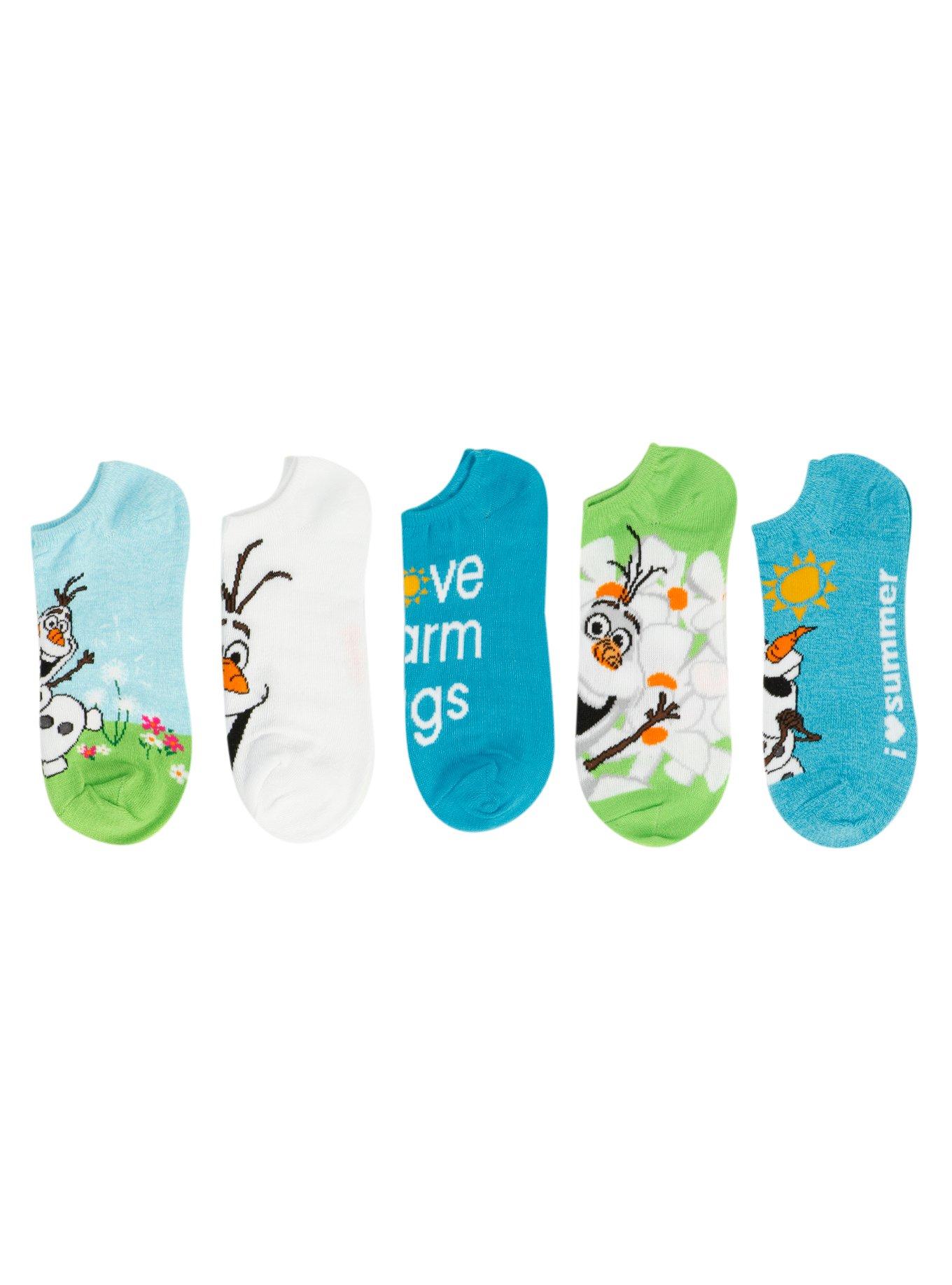 Disney Frozen Olaf Summer No-Show Socks 5 Pair | Hot Topic