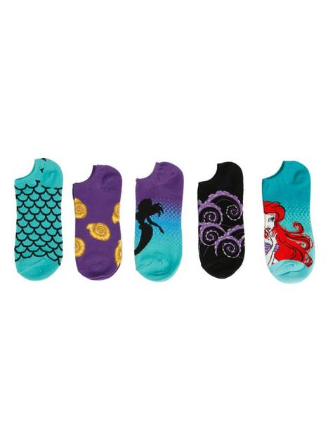 Disney The Little Mermaid Ariel No-Show Socks 5 Pair | Hot Topic