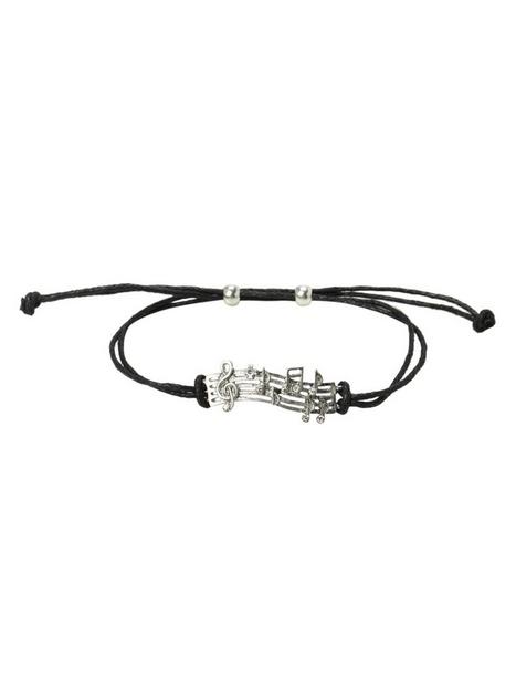 Music Notes Cord Bracelet | Hot Topic