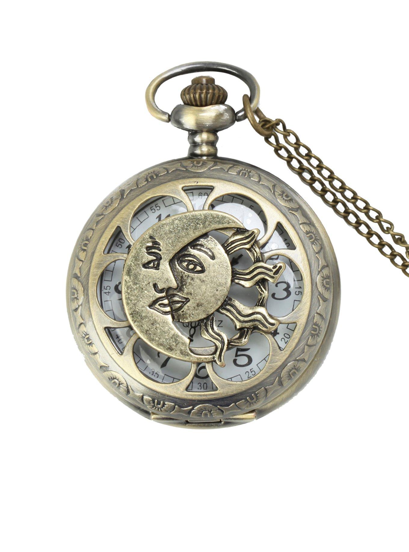 LOVEsick Sun Moon Pocket Watch Necklace | Hot Topic