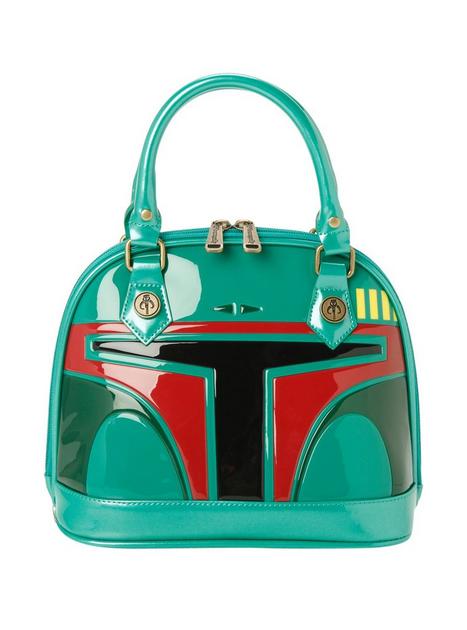 Star Wars Loungefly Boba Fett Patent Dome Bag | Hot Topic