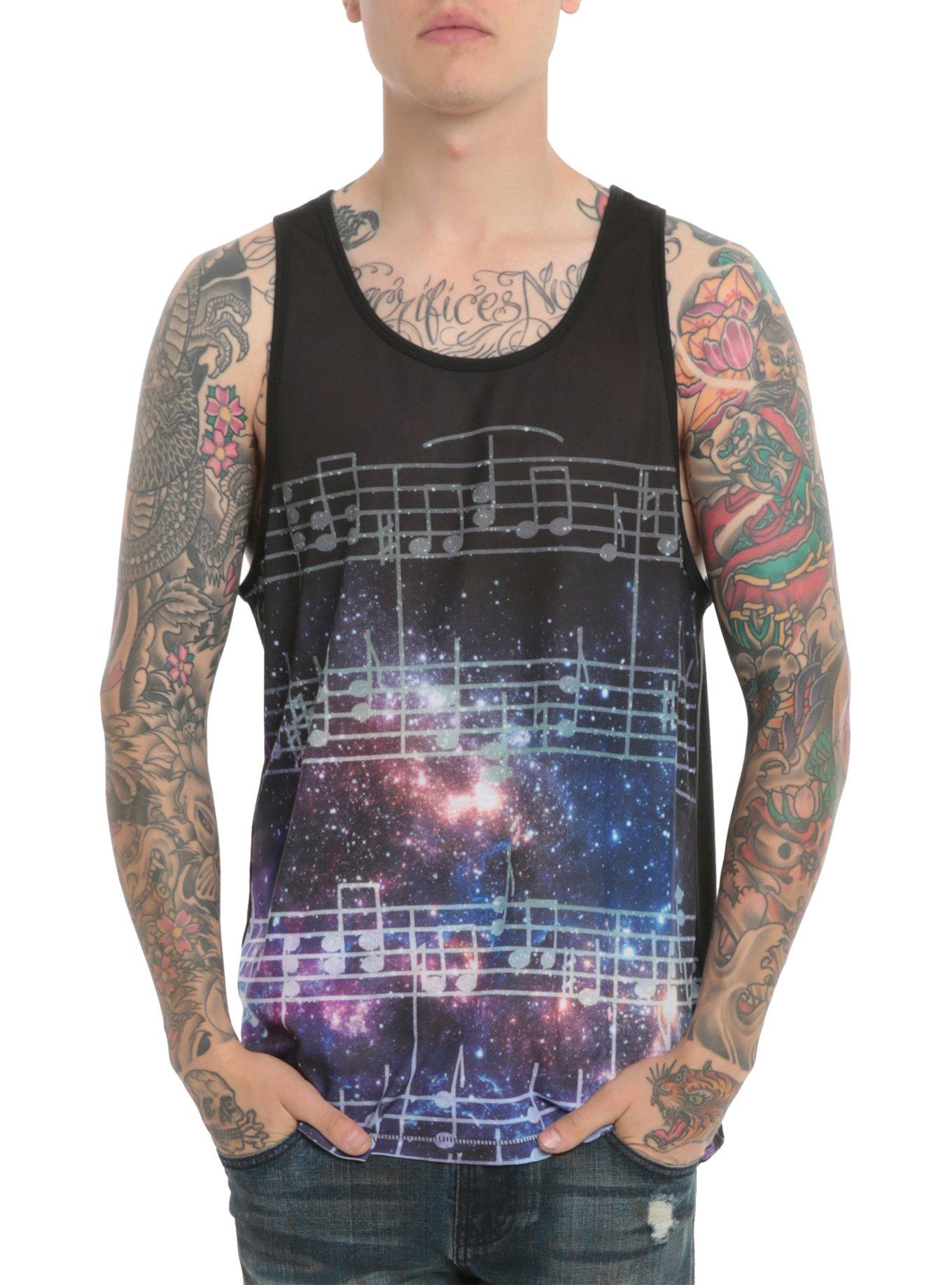 RUDE Galaxy Music Notes Tank Top | Hot Topic