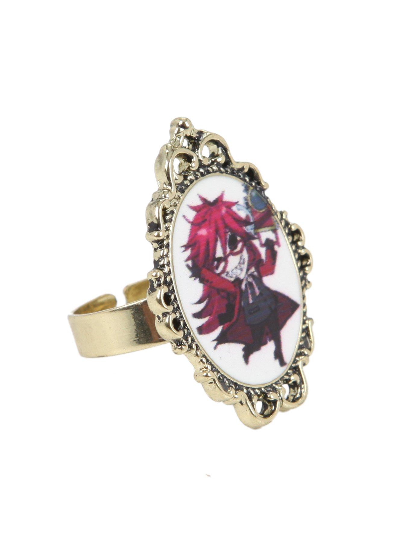 Black Butler Grell Cameo Ring | Hot Topic