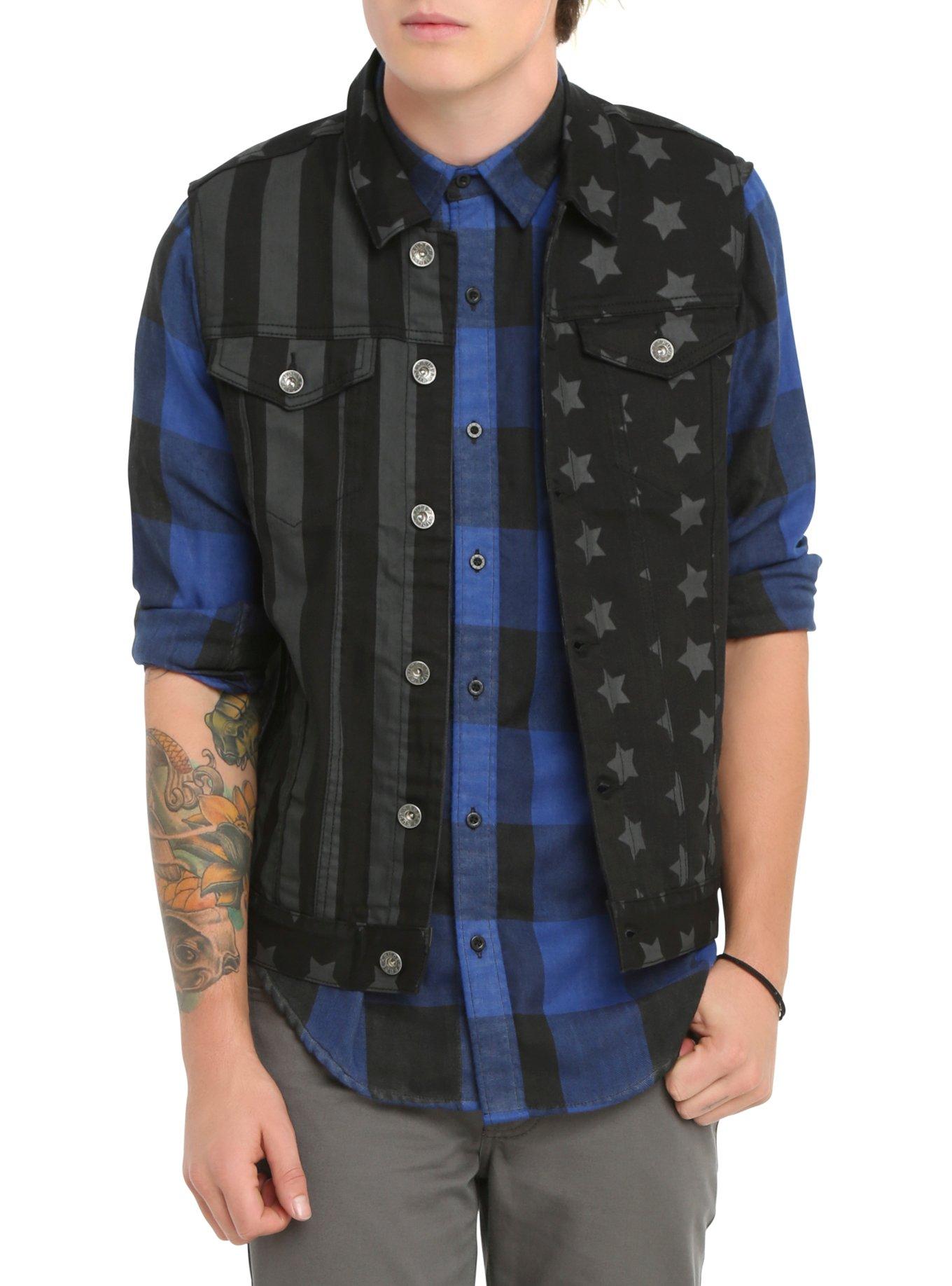 RUDE Americana Denim Vest | Hot Topic