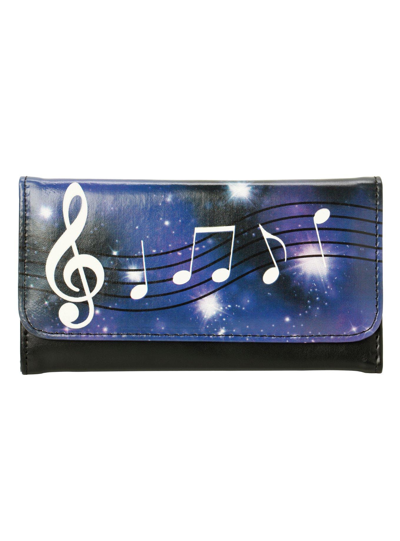Galaxy Sheet Music Flap Wallet | Hot Topic