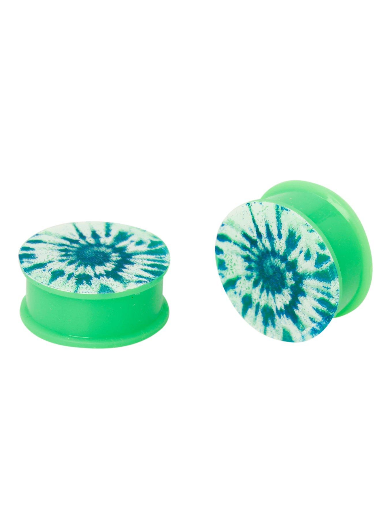 Green Tie Dye Silicone Plug 2 Pack | Hot Topic