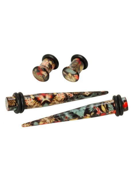 Acrylic Tropical Taper And Plug 4 Pack | Hot Topic