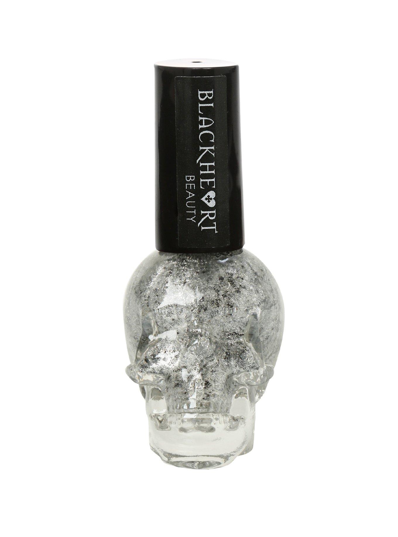 Blackheart Silver Black Splatter Nail Polish | Hot Topic