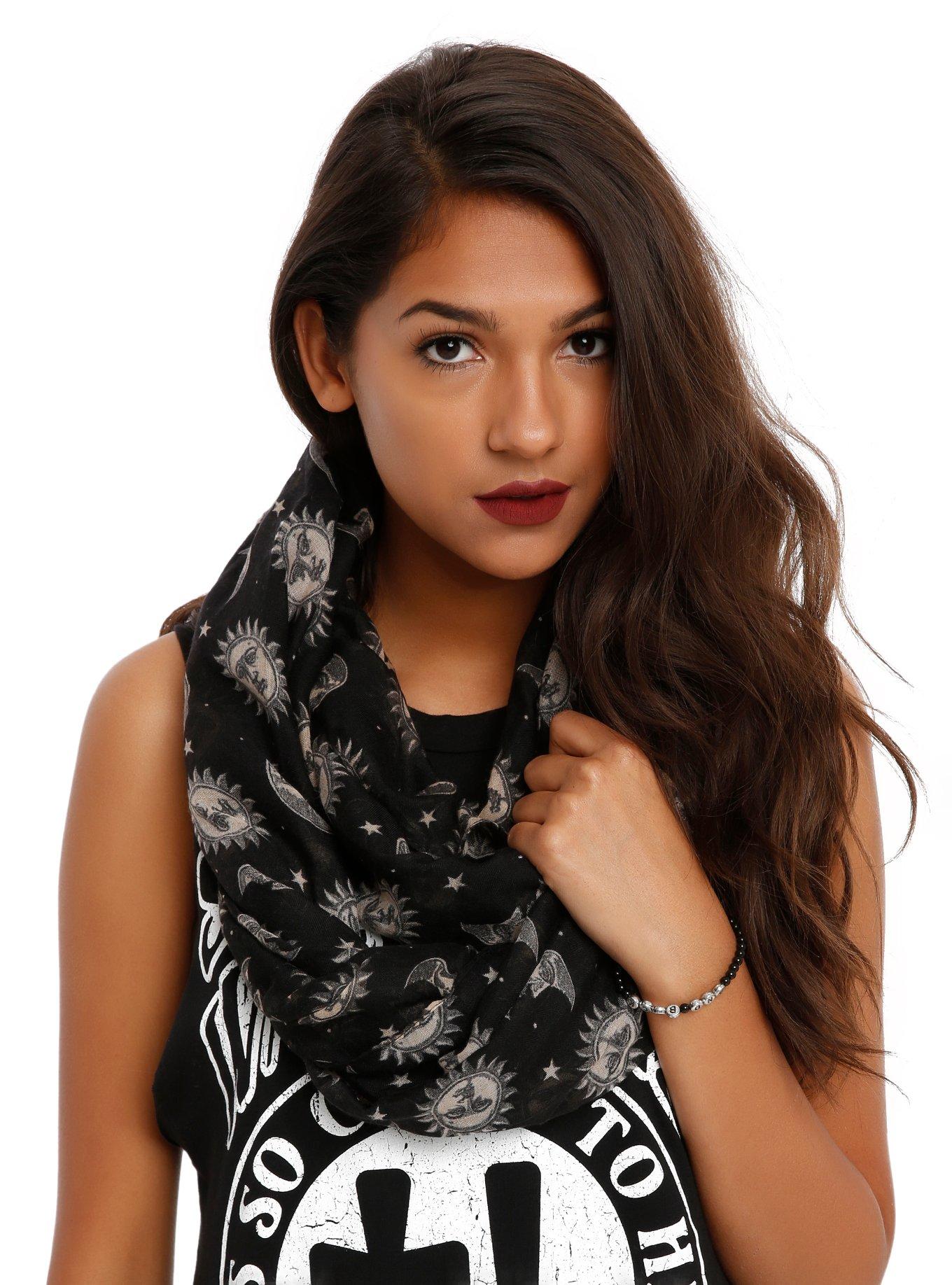 Sun & Moon Celestial Infinity Scarf | Hot Topic