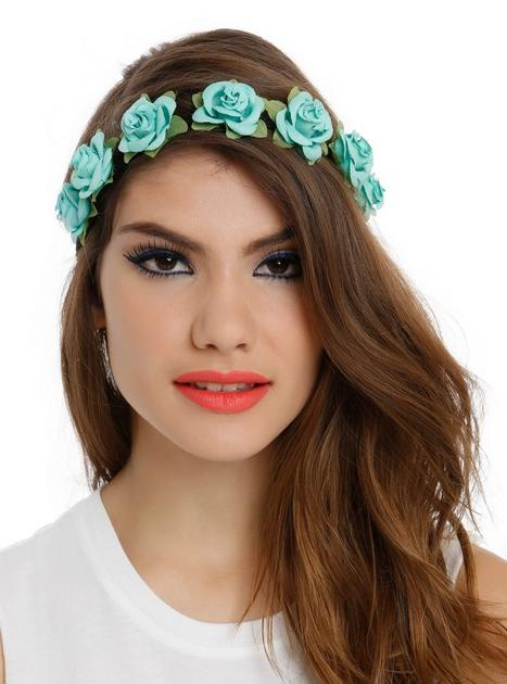 LOVEsick Mint Rose Headband | Hot Topic