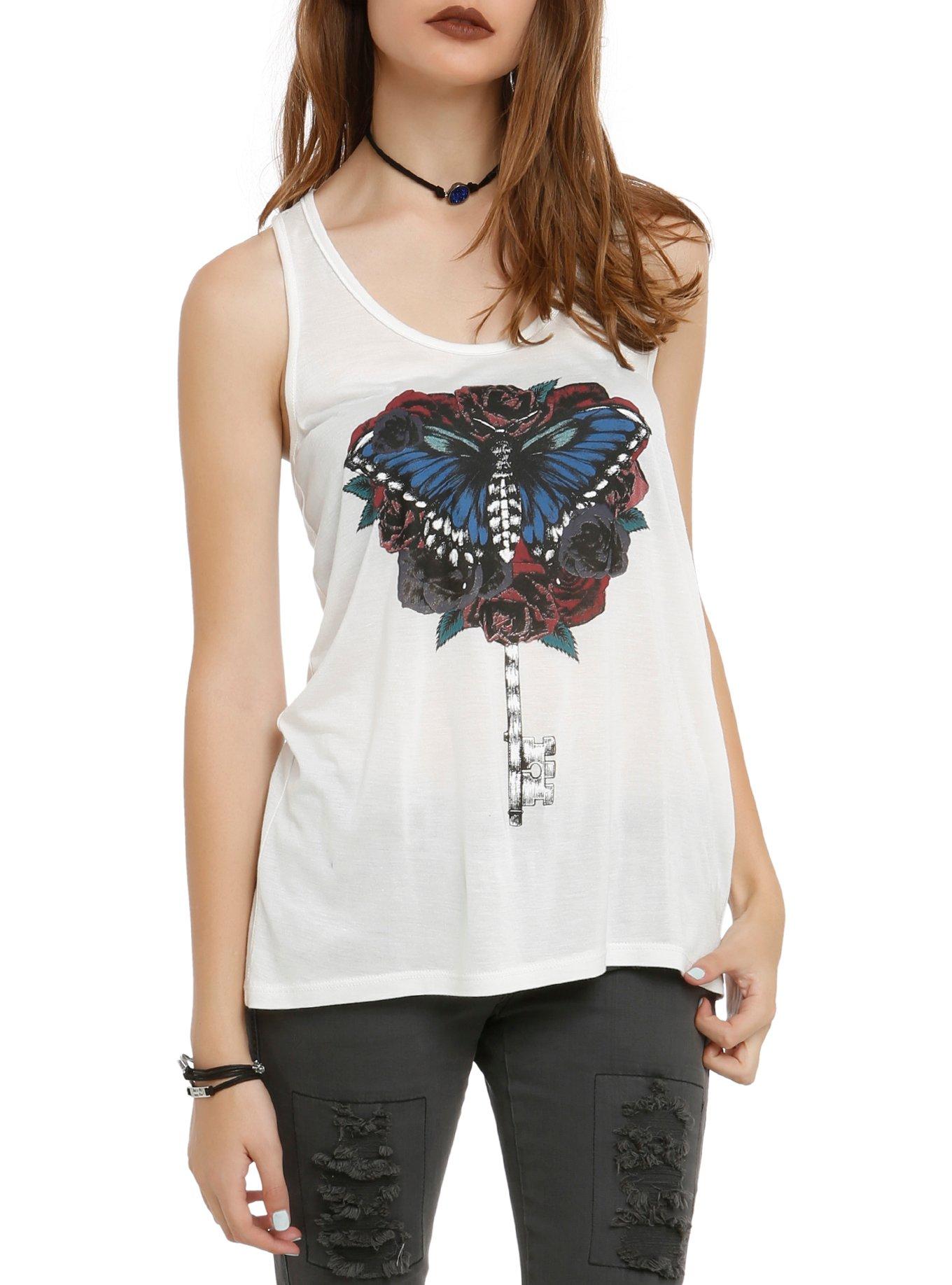 Moth Roses Key Tank Top | Hot Topic