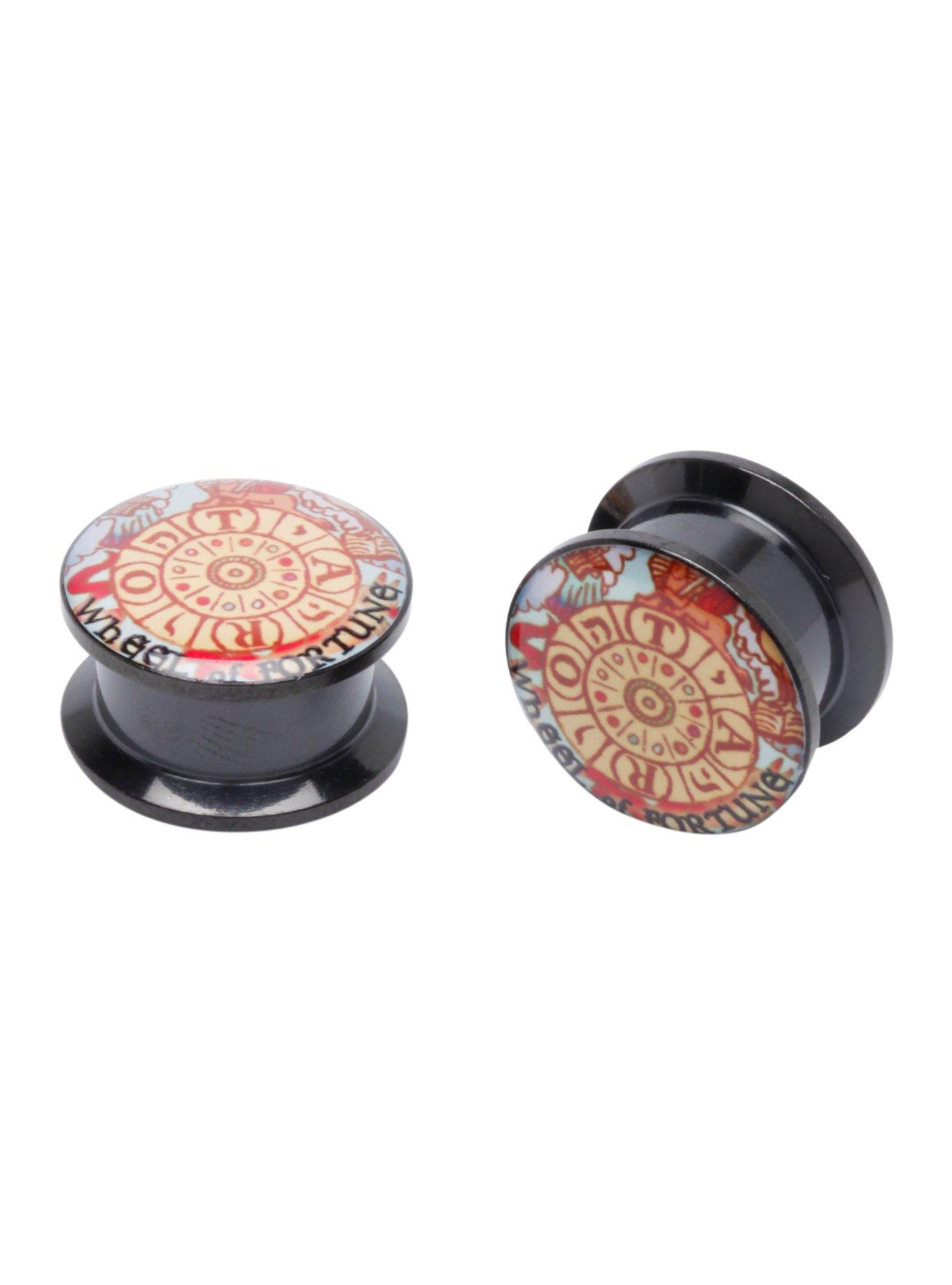 Steel Wheel Of Fortune Spool Plug 2 Pack | Hot Topic