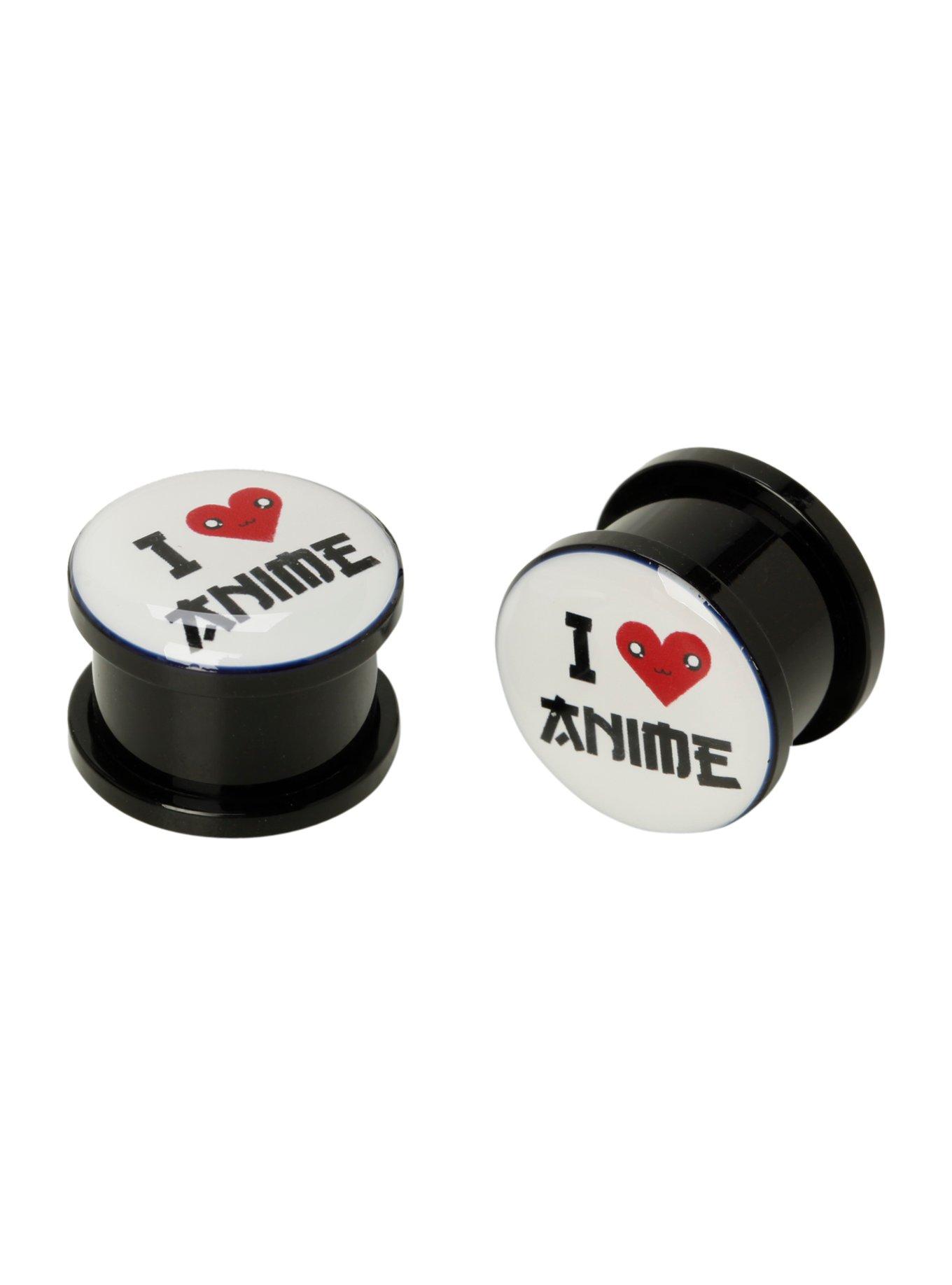 Acrylic I (Heart) Anime Spool Plugs 2 Pack | Hot Topic