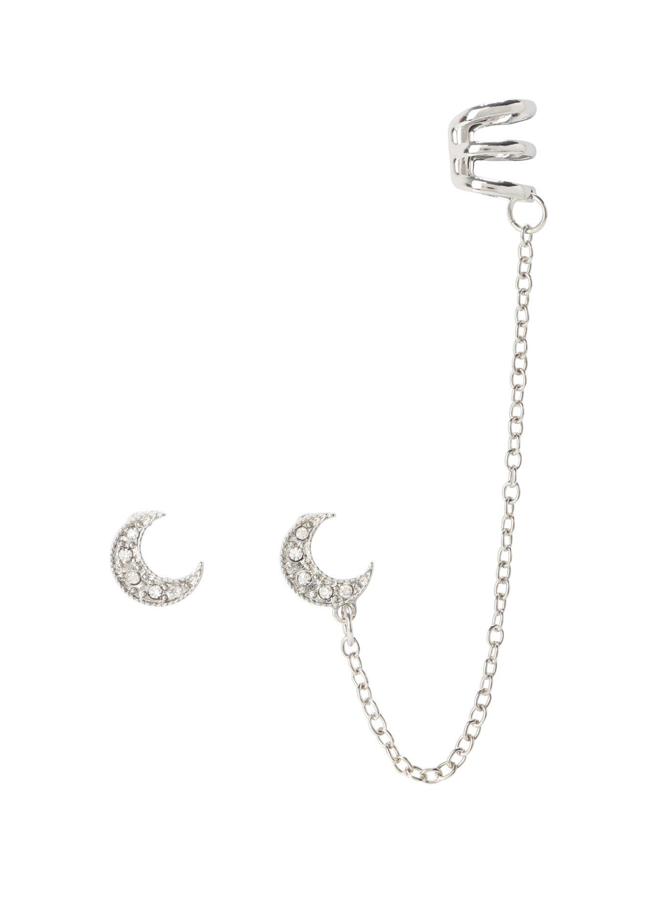 LOVEsick Moon Cuff Earring Set | Hot Topic