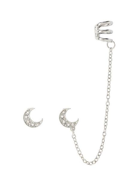 LOVEsick Moon Cuff Earring Set | Hot Topic