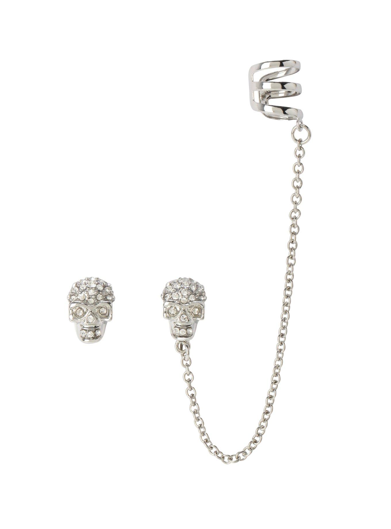 LOVEsick Skull Cuff Earring Set | Hot Topic