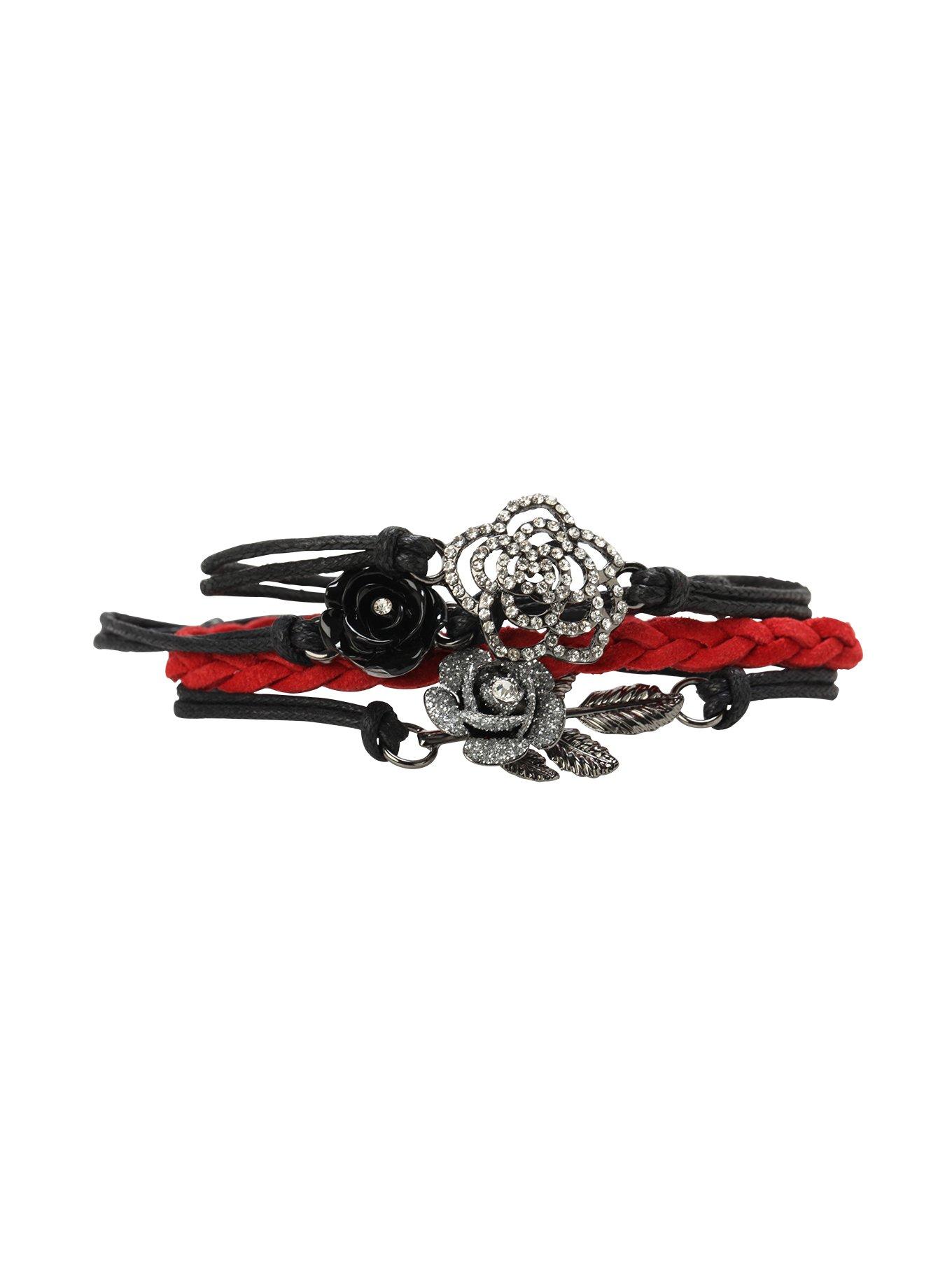 LOVEsick Bling Rose Bracelet 4 Pack | Hot Topic