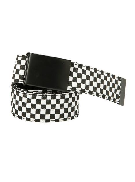 Black & White Checkered Web Belt | Hot Topic