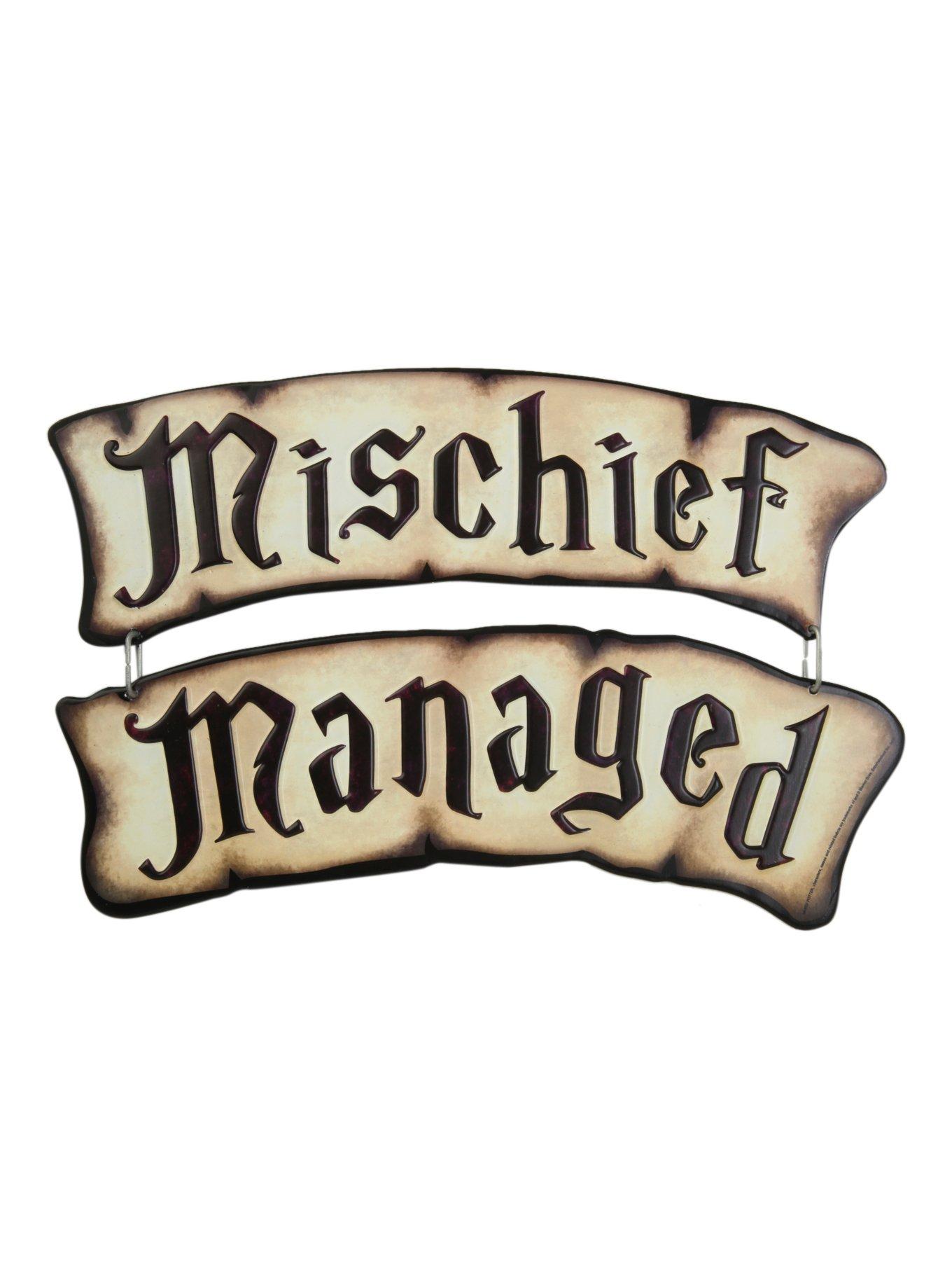 Harry Potter Mischief Managed Tin Sign Set | Hot Topic