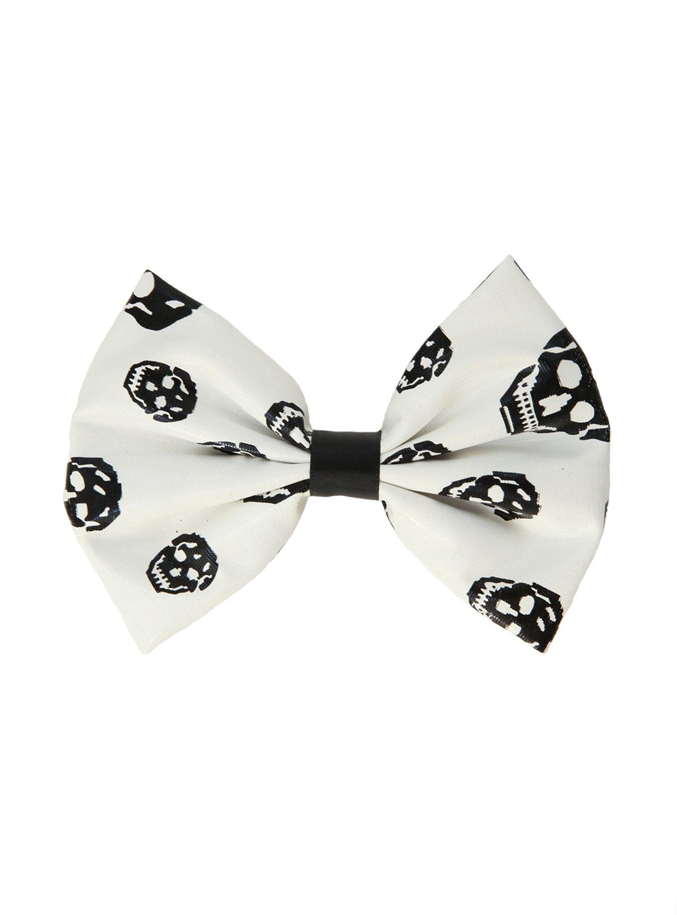 Large Skull Print Hair Bow | Hot Topic