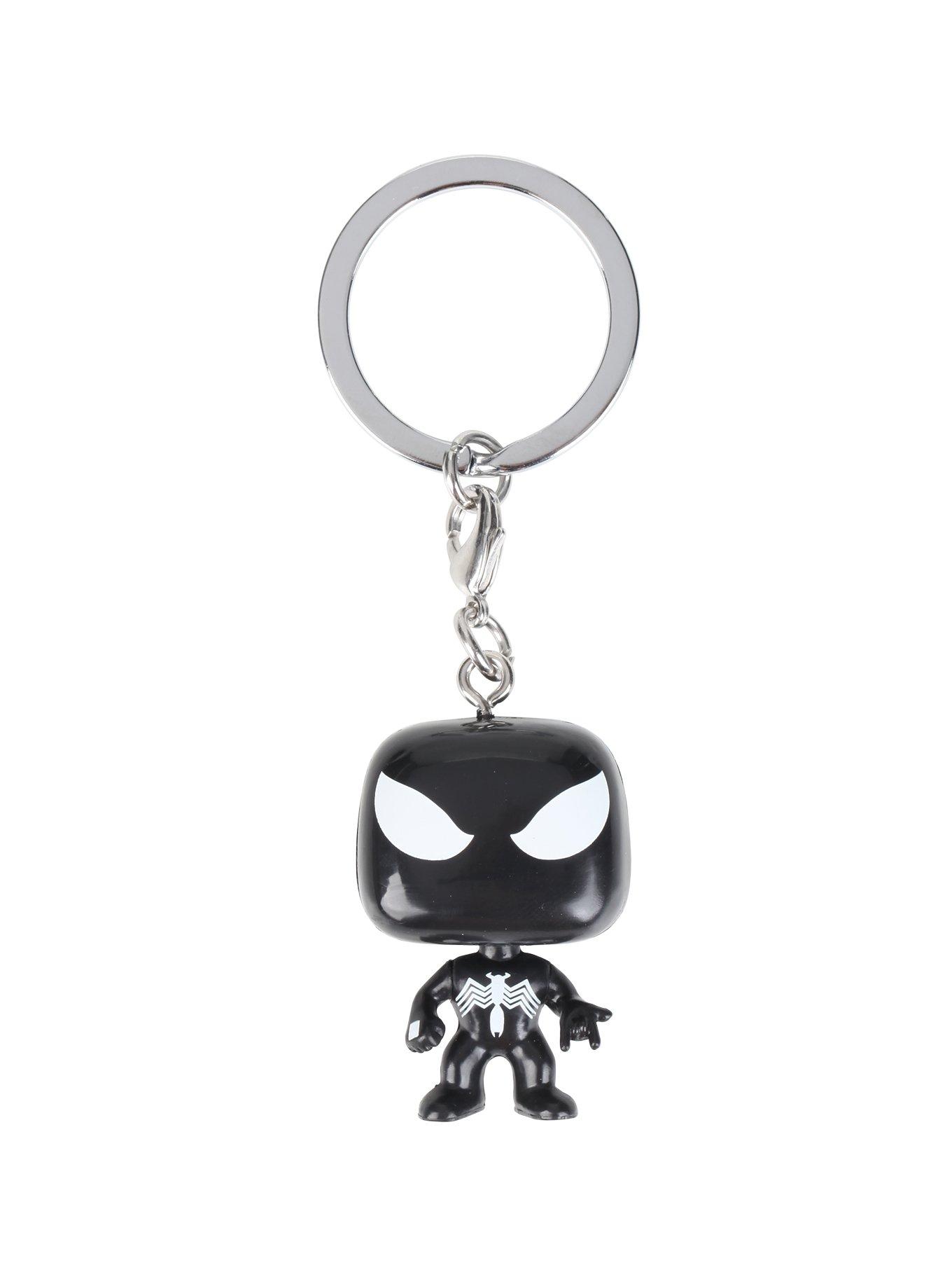 Funko Marvel Pocket Pop! Spider-Man (Black Suit) Key Chain Hot Topic ...