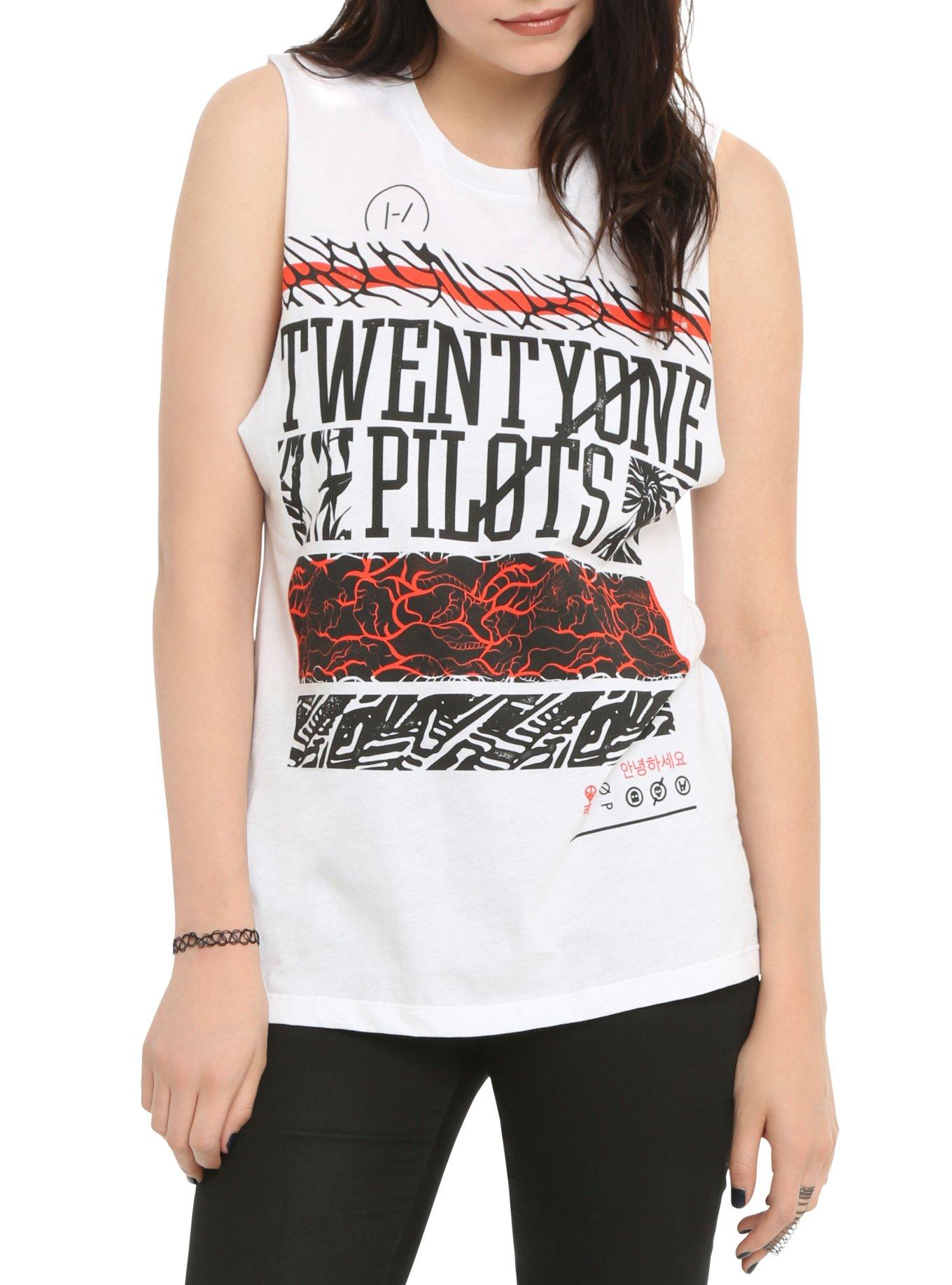 Twenty One Pilots Patterns Girls Muscle Top | Hot Topic