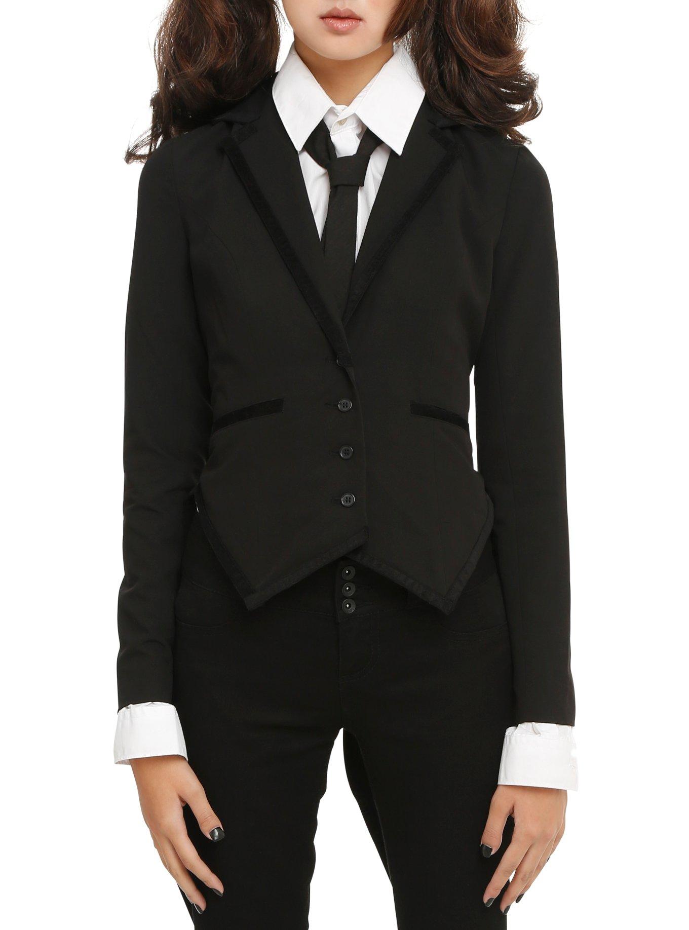 Black Coat Tail Girls Jacket | Hot Topic