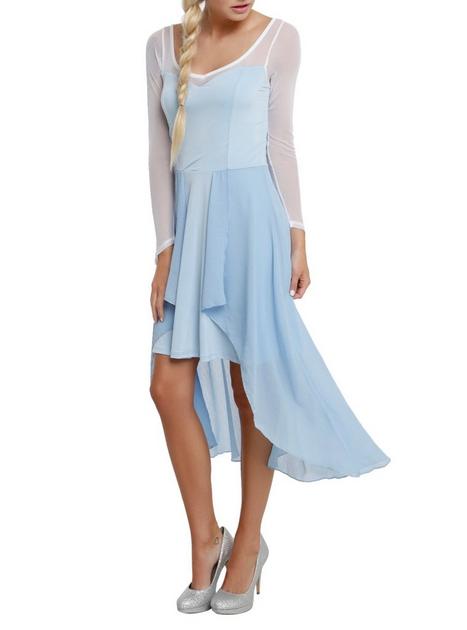Icy Blue Long Sleeve Hi-Lo Dress | Hot Topic