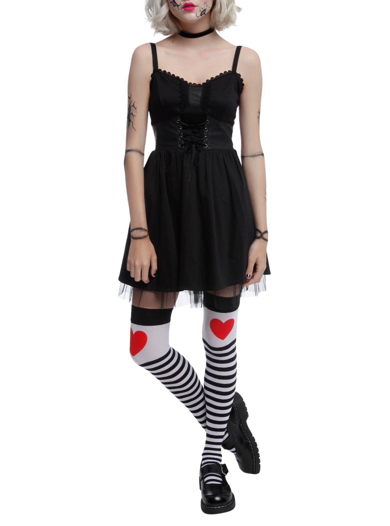 Black Corset Tulle Dress Hot Topic