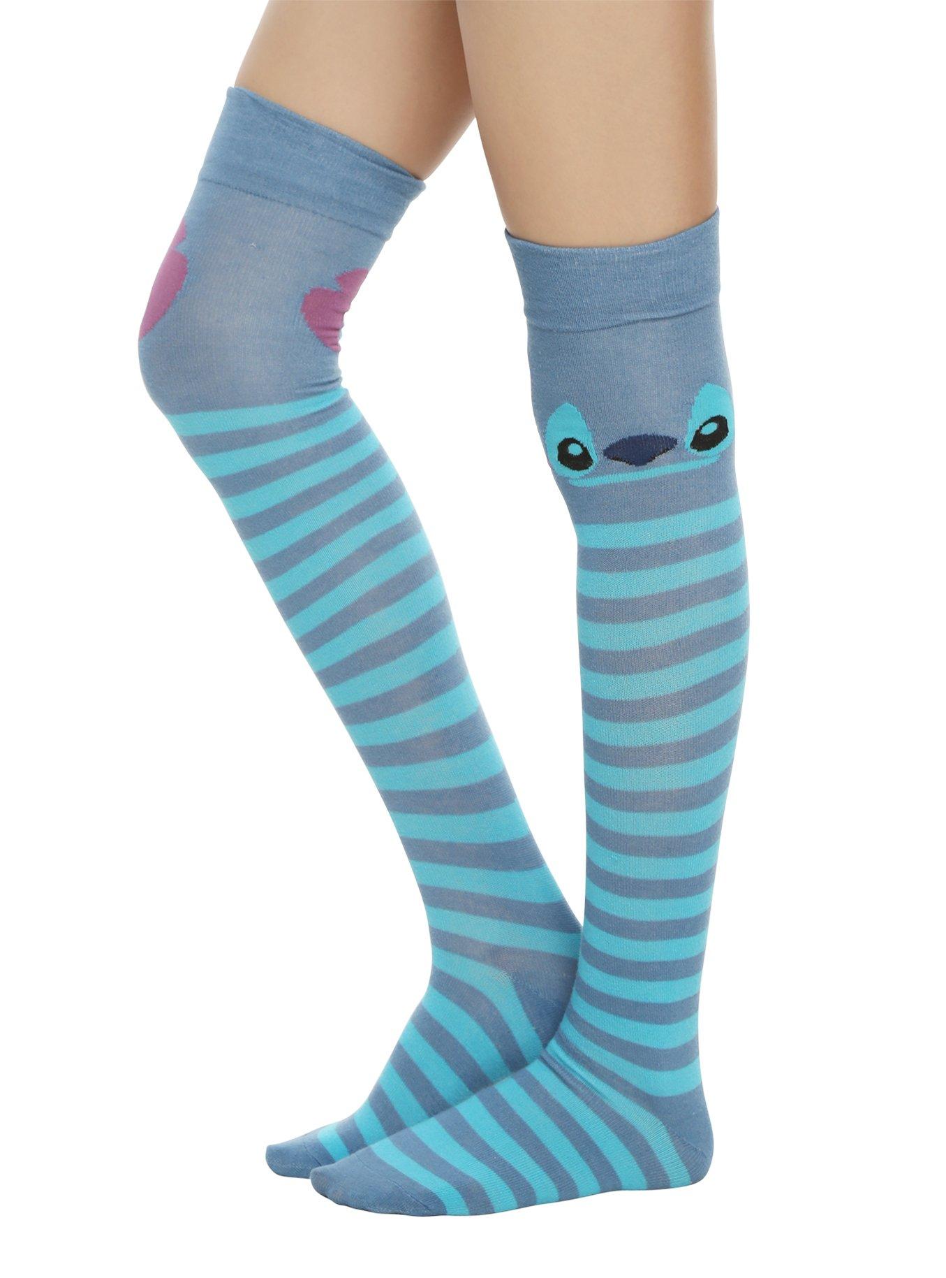 Disney Lilo & Stitch Stripe Stitch Over-The-Knee Socks | Hot Topic