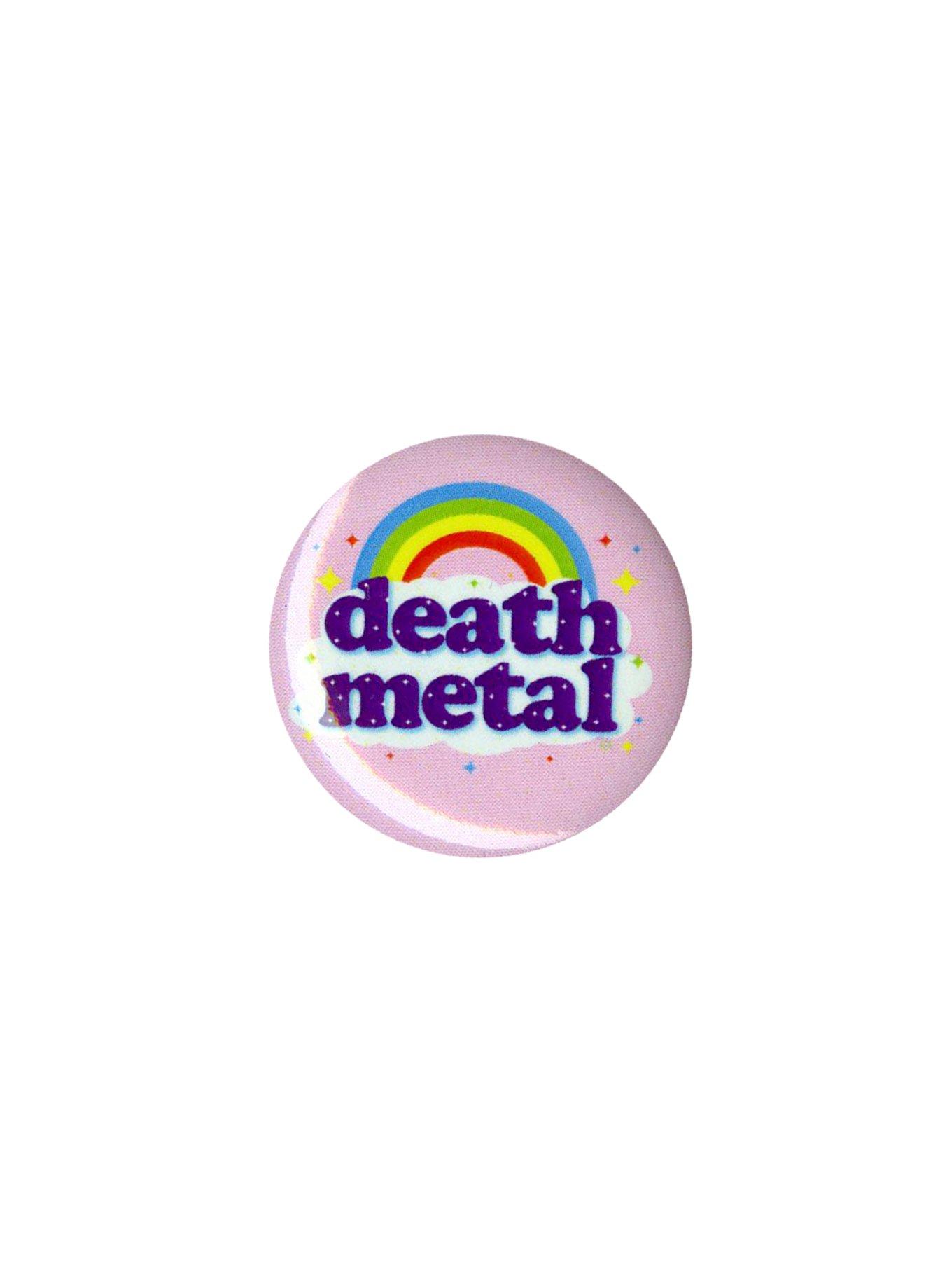 Rainbow Death Metal Pin | Hot Topic